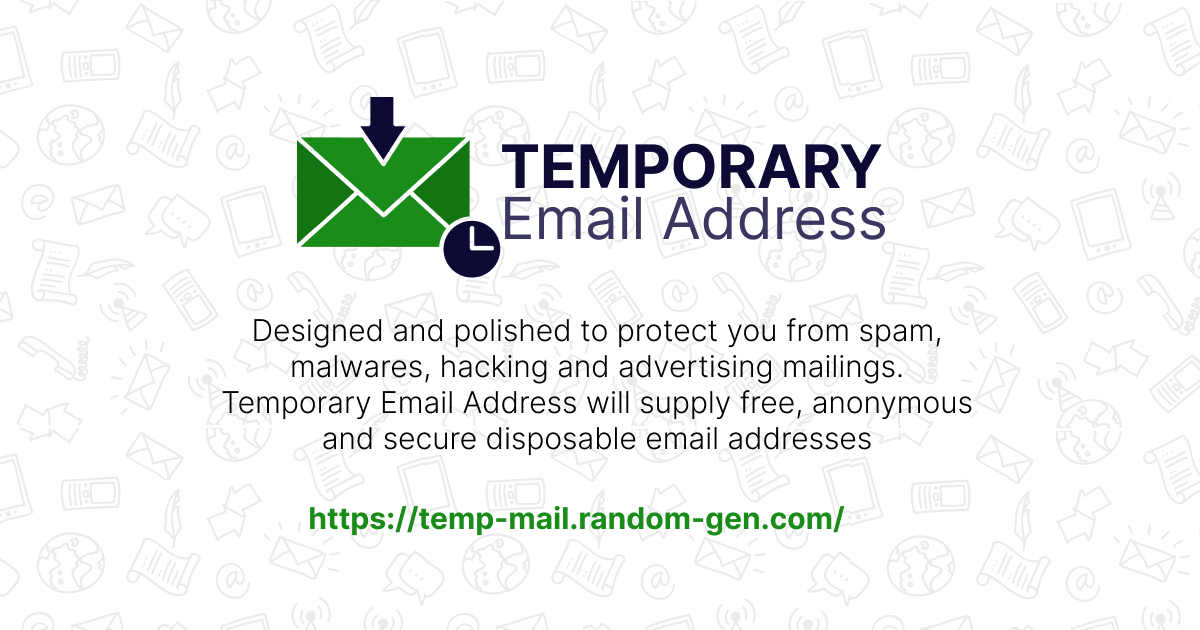 Temporary Email Addresses by Random Gen